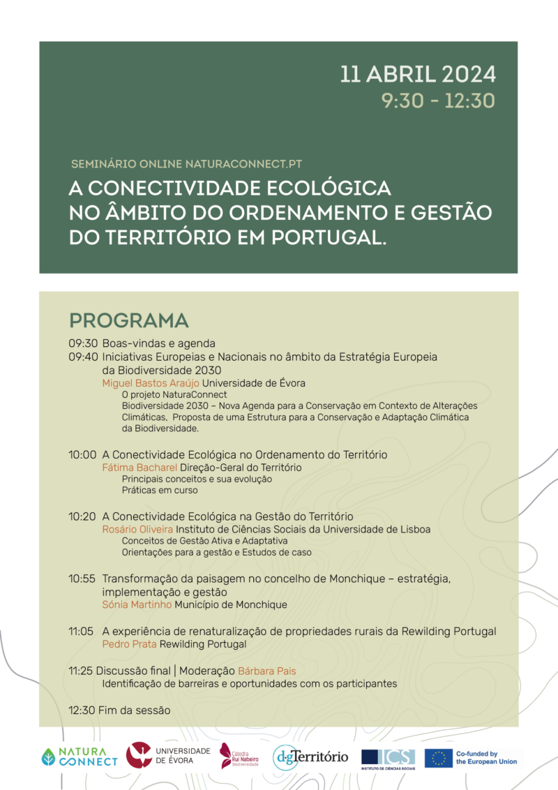 Online Seminar NaturaConnect.PT: Ecological Connectivity in the Context ...